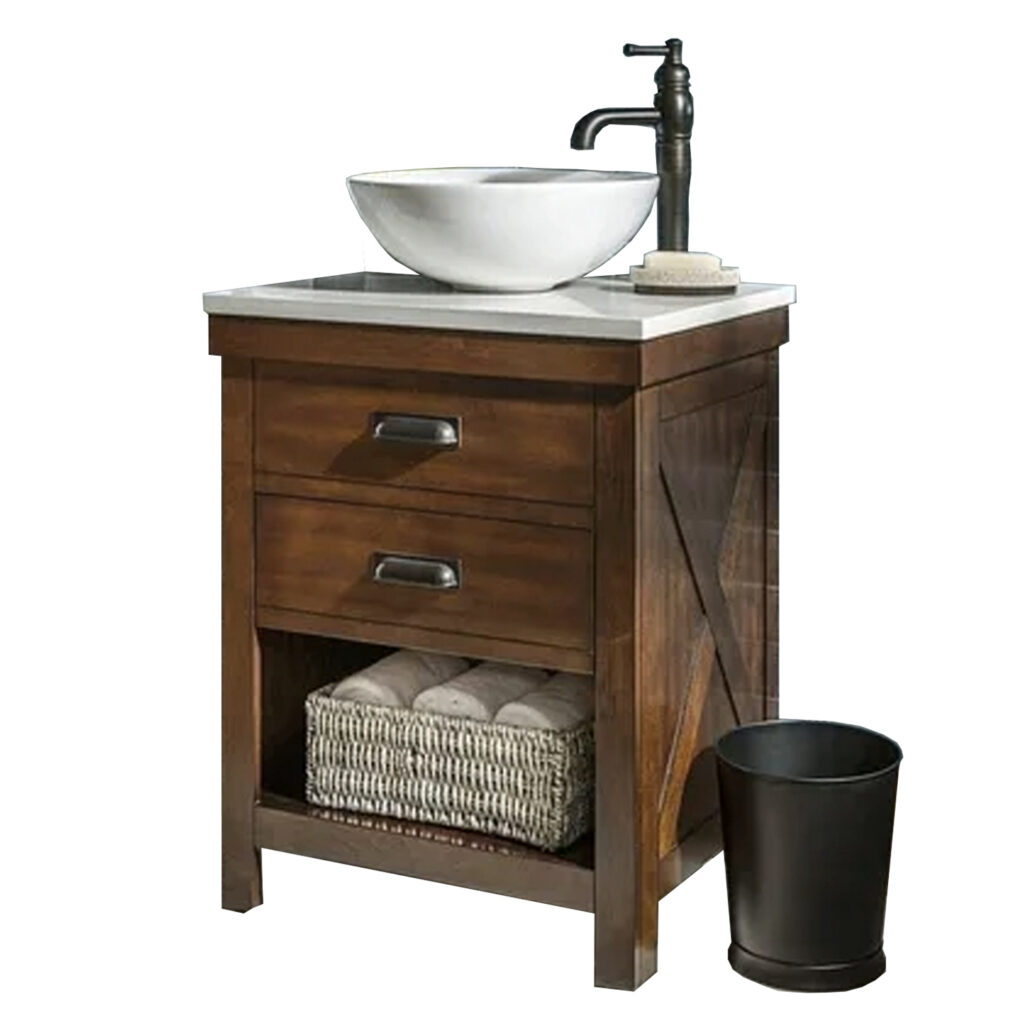 Mueble Vanitorio Lavamanos Rustico 48x40x78cm Madera – NC Muebles